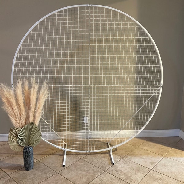 Сircle Wedding Grid Iron Arch Wedding Round Arch Ceremony Wedding Arch ...