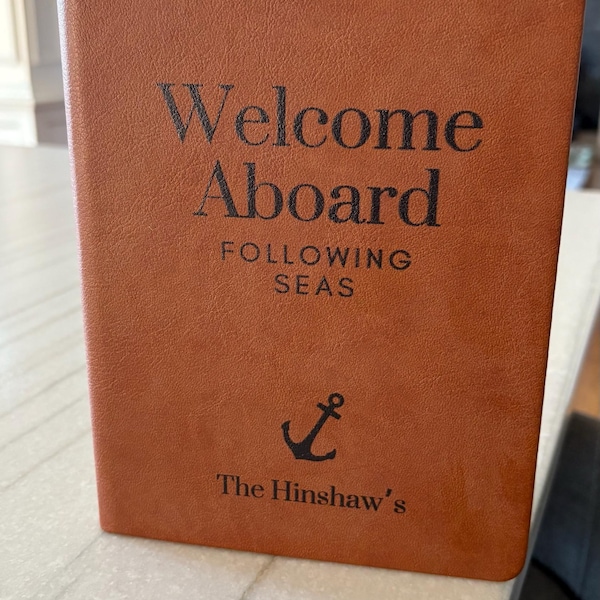Sailing Journal, Boat Log Book, Personalized Nautical Notebook, Welcome ...