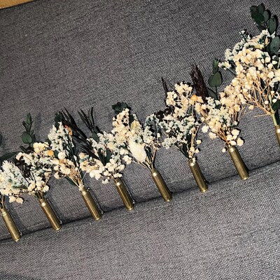 Single 9mm Bullet Flower Wedding Accessories Boutonniere Wedding ...