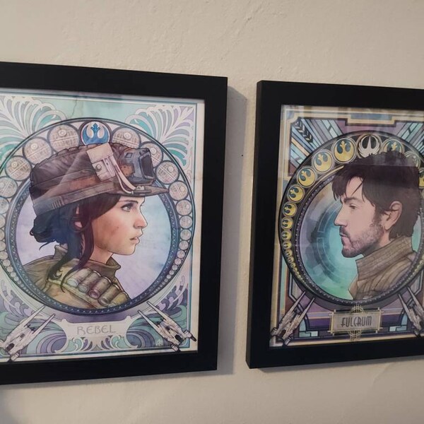 Jyn Erso Star Wars Rogue One Original Illustration Portrait Poster ...