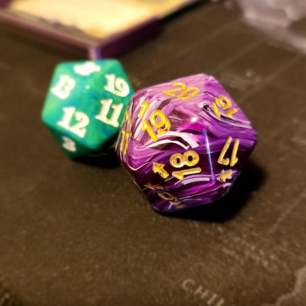 D100, 2D10 Dice Random Number Spinner Ring Gold Tool to Generate Random ...