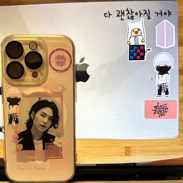 Yoongi El Capitxn Shibal DDAY Concert Vinyl Waterpoof Sticker Suga ...
