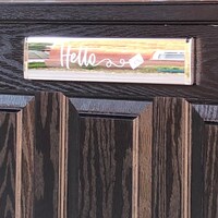 Letterbox Label, Vinyl Decal, Postbox Front Door Sticker, Hello - Etsy UK
