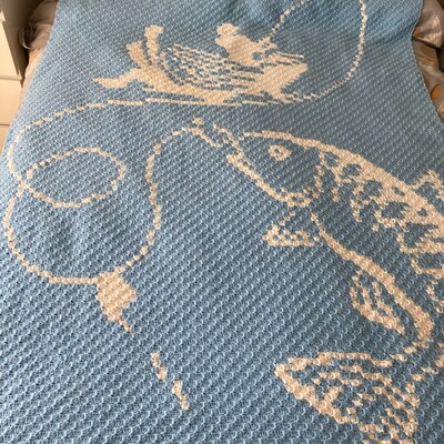 C2C Fishing Crochet Pattern With Written Instructions / C2C Fisherman ...