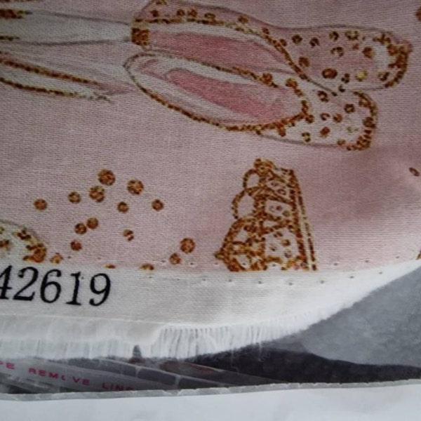 Ballet Shoe Printed Fabric,ballerina Fabric,100% Cotton Fabric by Half ...