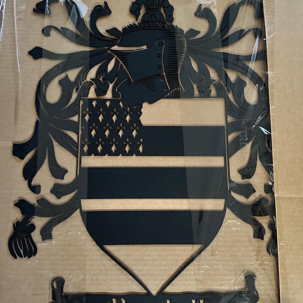 Custom Metal Family Crest Sign / Family Crest / Metal Family Crest ...