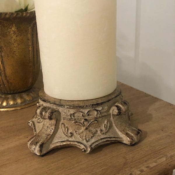 Capital Candleholder | PICK YOUR COLOR | Candle Riser | Pedestal Top ...