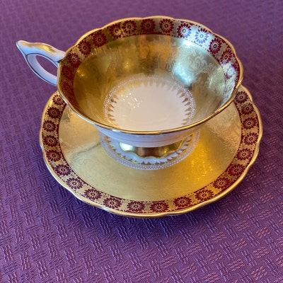 Royal Albert Regal Series Montrose Shaped Teacup and Saucer Duo Teal or ...