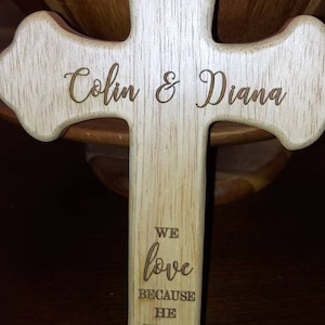 Our Wedding Day Personalized Wood Cross, Gifts for Wedding, Religious ...