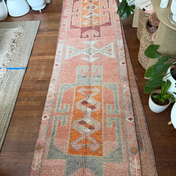2x4 Vintage Rug, Antique Rug, Faded Rug, Vintage Door Mat, Oushak Rug ...