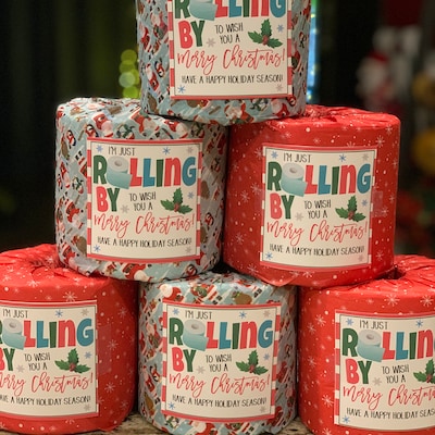 Christmas Toilet Paper Gift Tag, Rolling by to Say Merry Christmas ...