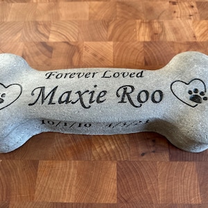 Pet Memorial Stone Bone Shaped Dog Headstone Pet Loss Gift - Etsy