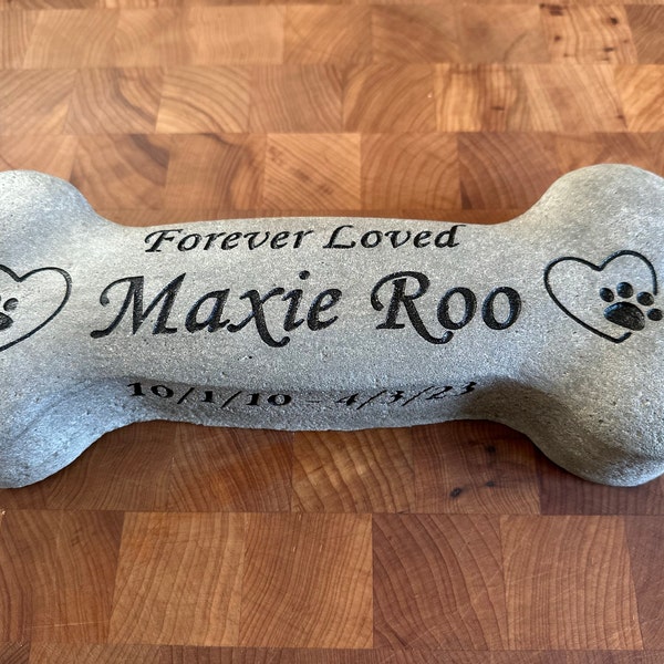 Pet Memorial Stone - Bone Shaped | Dog Headstone | Pet Loss Gift - Etsy