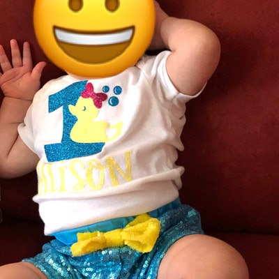 Personalized Rubber Ducky Birthday Shorts Outfit, Duck Birthday, Rubber ...