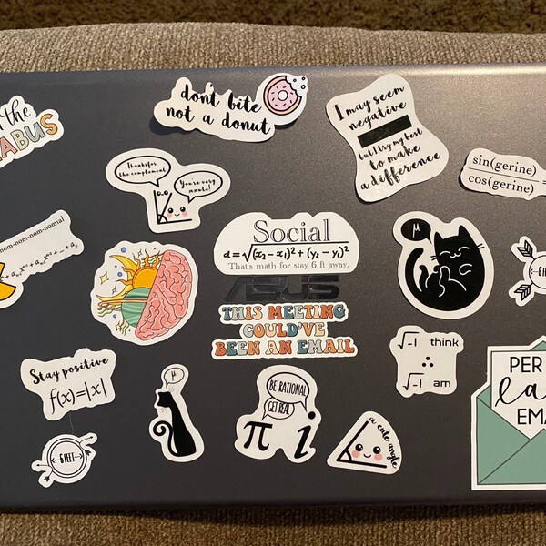 Cute Funny Math Sticker -- Version 2 || With Waterproof and Water ...
