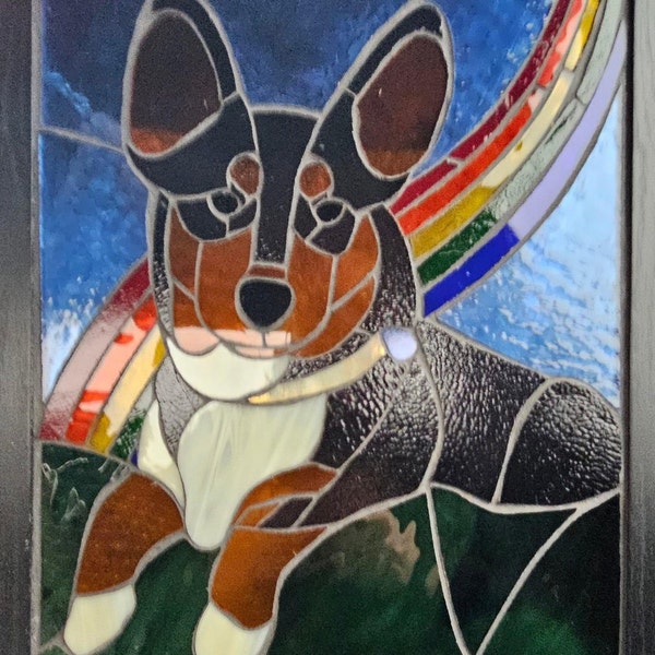 Stained Glass Mosaic Columbines Window Suncatcher - Etsy