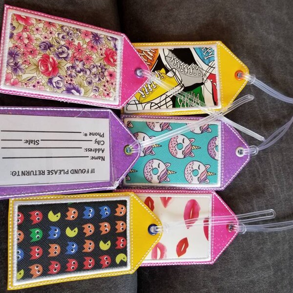 Applique Luggage Tag Embroidery Digital File, Instant Download, Machine ...