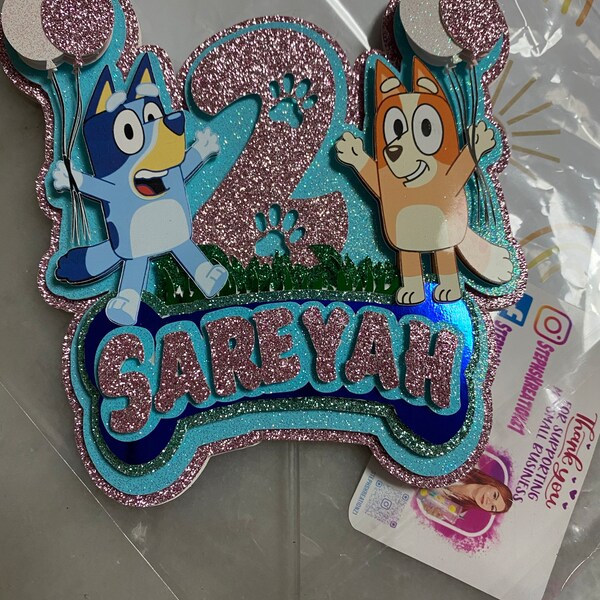 Bluey 3D Cake Topper - Etsy