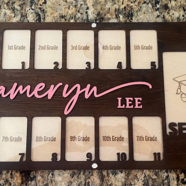 School Years Senior Photo Frame, School Picture Keepsake, 13 Photo ...