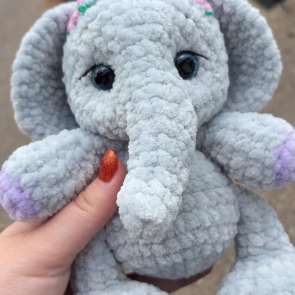 Crochet Elephant, Handmade Elephant, Birthday Gift, Christmas Gift ...