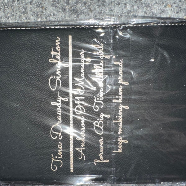 MINI - PORTFOLIO Personalized Leather With Notepad, 7" X 9" Customized ...