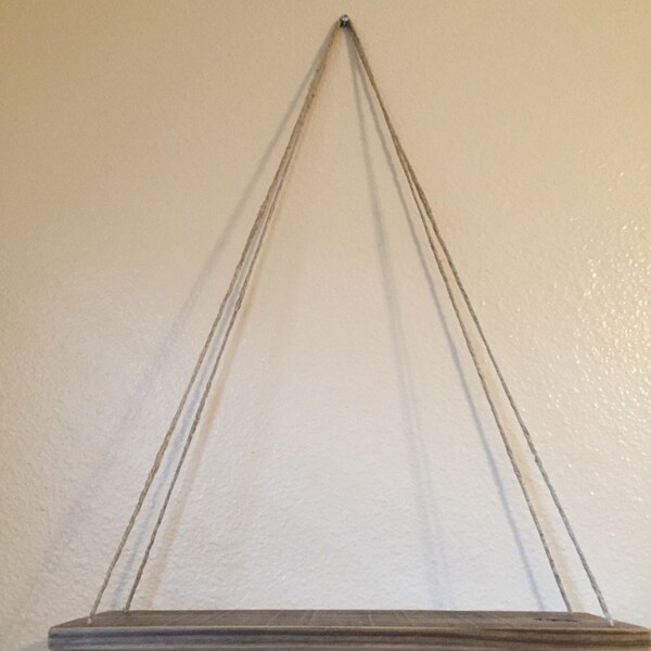 Swing Shelf Reclaimed Wood Shelf Wood and Leather Urban Shelf Simple ...