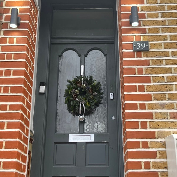 Fresh Christmas Door Wreath Modern Luxury - Etsy