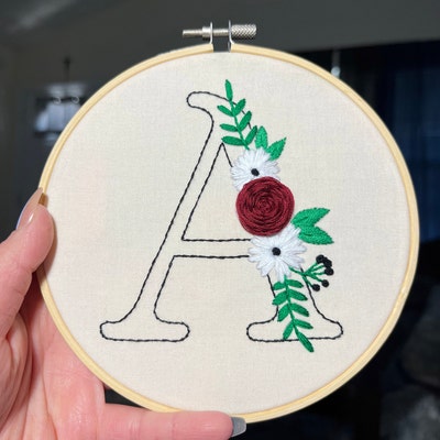 Complete Alphabet Embroidery, Pdf Pattern Letter Embroidery Design With ...