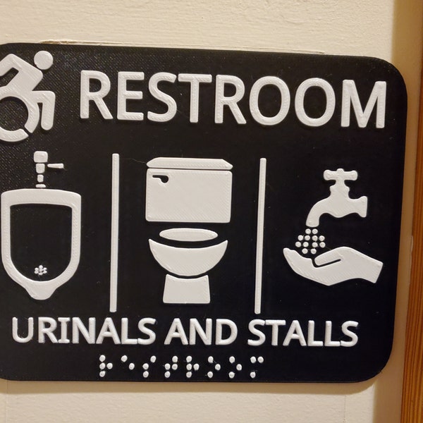 HUMANS Bathroom Sign 3D Printed Gender Neutral Restroom - Etsy