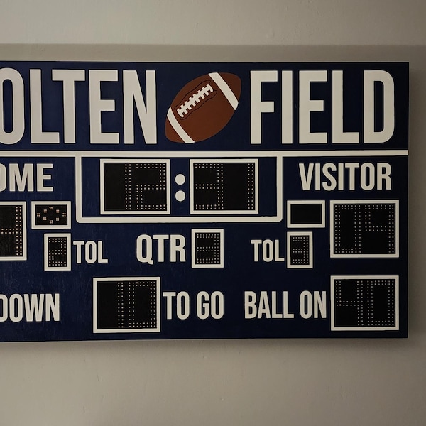 Basketball Scoreboard Various Sizes Hanging Wood Artwork Sports-themed ...