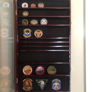 Large Military Challenge Coin Display Case Cabinet Holders - Etsy