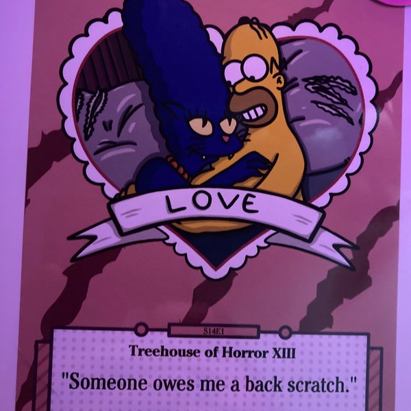 Homer's Bite the Simpsons Funny Love Birthday Card Simpsons on a Party ...