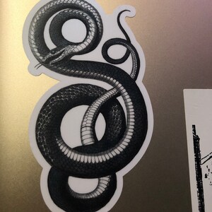 Vintage Snake Sticker, Antique Serpent Vinyl Stickers Laptop, Badass ...