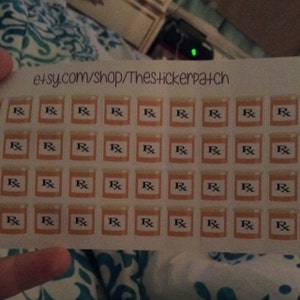 Rx Medicine Prescription Planner Stickers Stickers for - Etsy