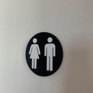 3D Restroom Shiplap Sign, Mini Bathroom Signs, Farmhouse Bathroom Decor ...