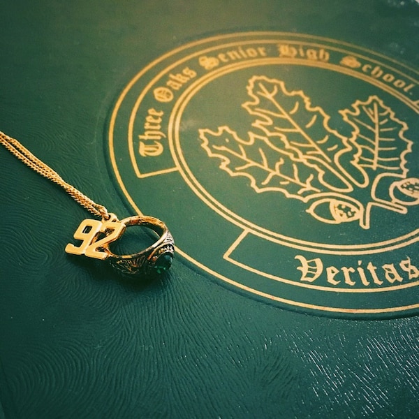 Class Ring Necklace, Ring Necklace, Class Ring, Class Ring Charm, Charm ...