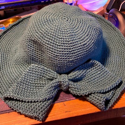 Crochet Hat Pattern Crochet Large Brim Hat Crochet Bucket Hat Pattern ...