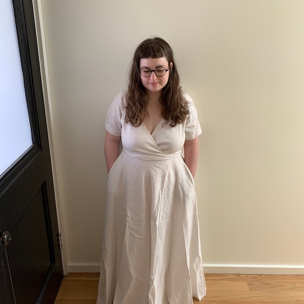 Linen Wedding Dress, Simple Wedding Dress, Beach Wedding Dress ...