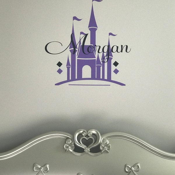 Princess Wall Decal - Custom Girls Wall Decal - Personalized Girls Name ...