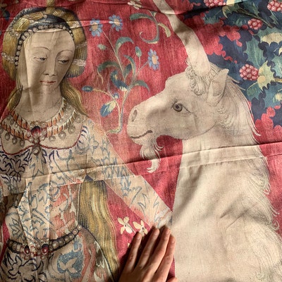 Medieval Tapestry Reproduction Lady and the Unicorn À Mon Seul - Etsy