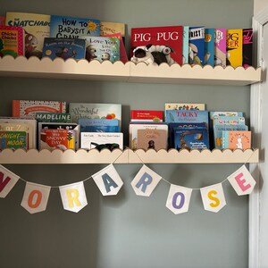 Pastel Felt Name Bunting Large Felt Flag Garland Girls Room Banner ...