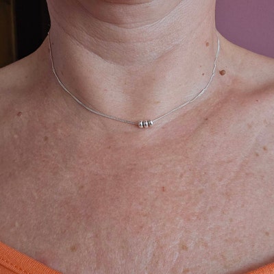 Button Necklace Sterling Silver, Cute as a Button, Sewing Related Gifts ...