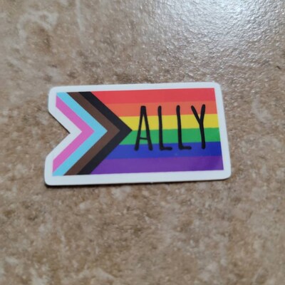Ally Sticker LGBT Pride Ally Sticker LGBTQ Pride Month Rainbow Sticker ...
