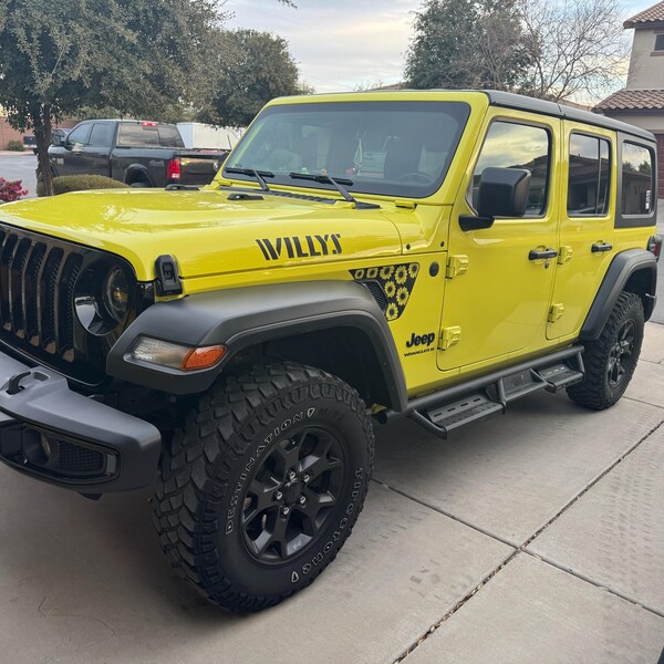 Mountains & Trees Fender Vent Vinyl Decal Sticker Fits Jeep Wrangler Jl ...
