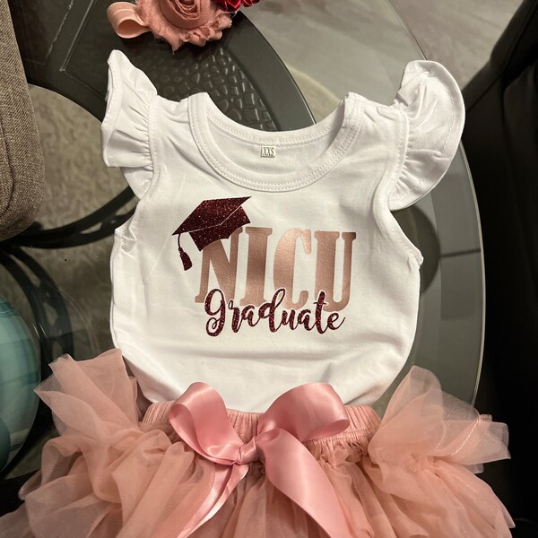 Baby Girl NICU Graduate Outfit: Rose Gold Tutu Bloomers & Headband - Etsy
