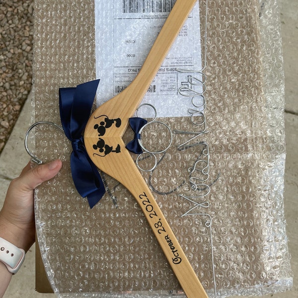 Disney Wedding, Mickey Mouse Hanger,personalized Wedding Hanger,disney ...