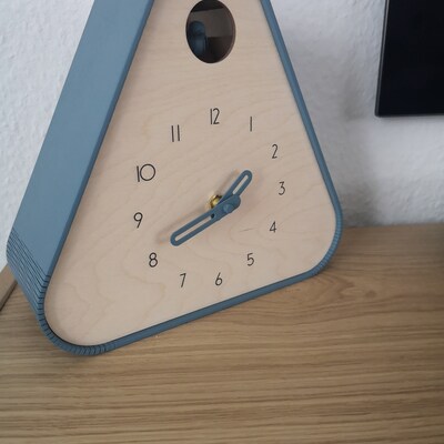 Cuckoo Clock Concrete Coated With Black Accessories and Amber Bird ...