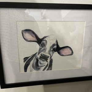 Miranda the Cow PRINT, Floral Cow, Floral Crown Cow - Etsy