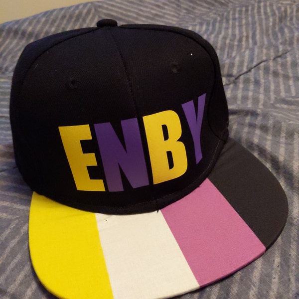 Nonbinary Pride Snapback Hat - Nonbinary Snapback, Nonbinary Hat, Transgender Hat, Nonbinary ...