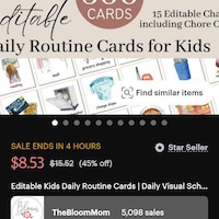 Editable Kids Daily Routine Cards | Daily Visual Schedule | Chore Chart ...